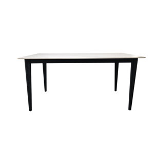Wade Logan® Arlynes 62" Sintered Stone Rectangular Dining Table W/ Black Metal Legs & Reviews ...